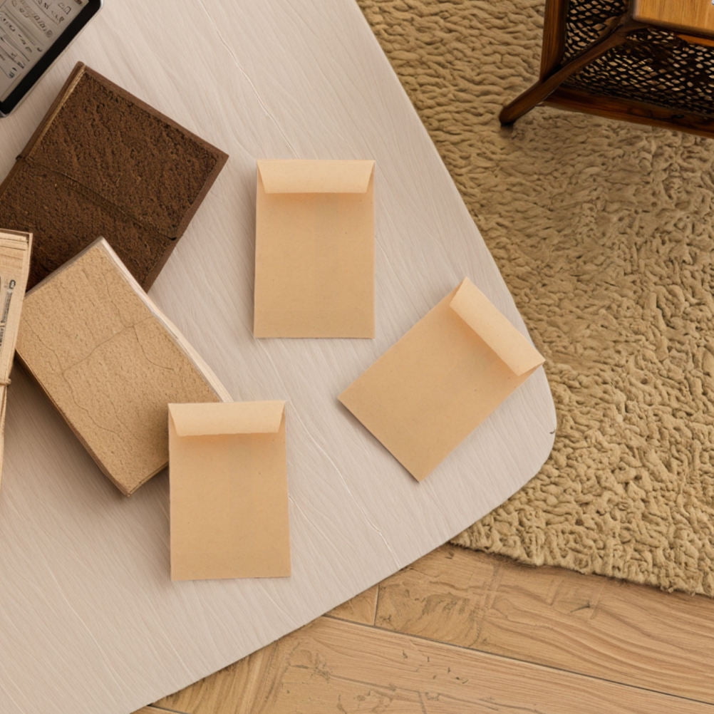 Tineasur Self Adhesive Envelopes for Storage, Light Brown, 50 Pieces ...
