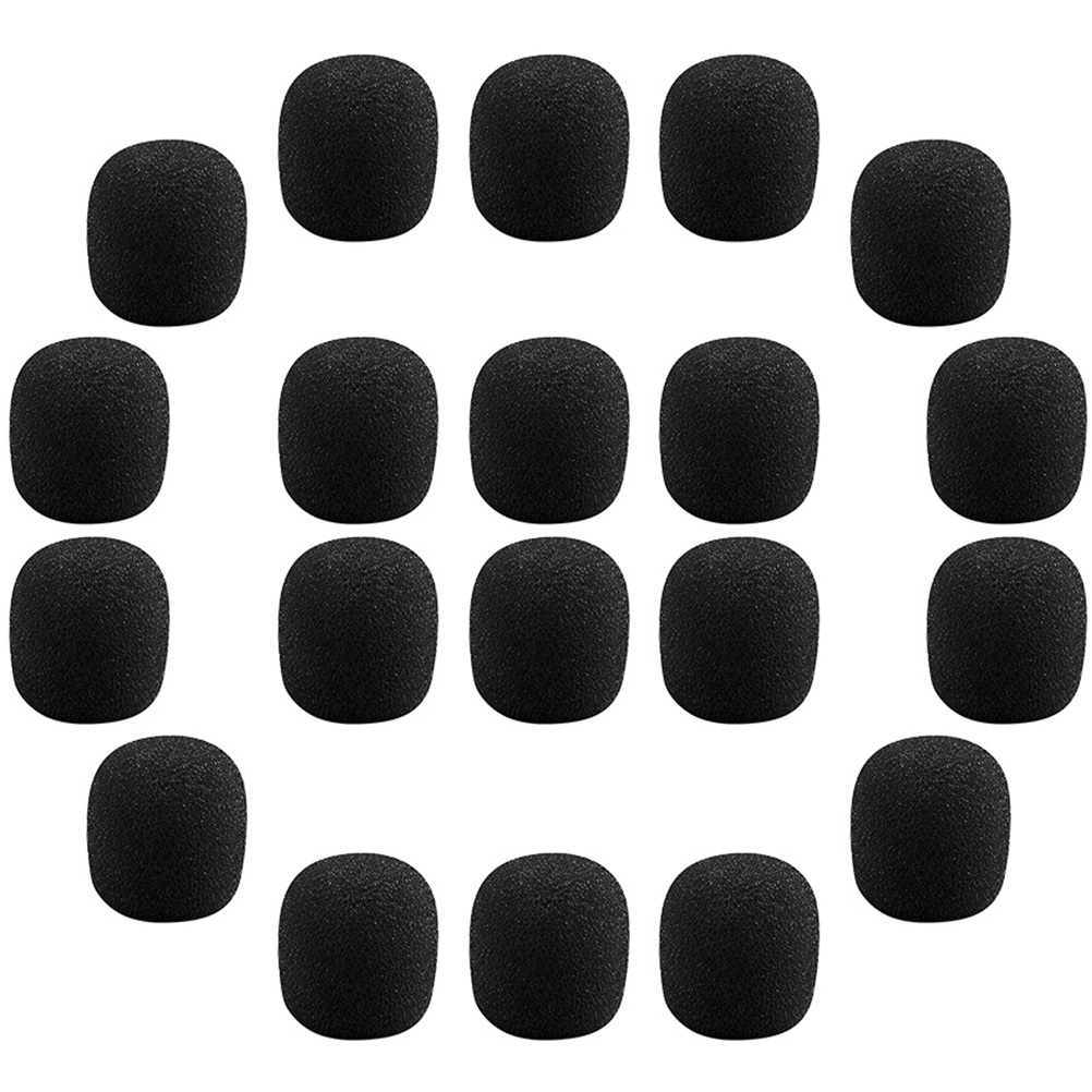 Tineasur 50Pcs Black Sponge Microphone Windproof Cover General ...