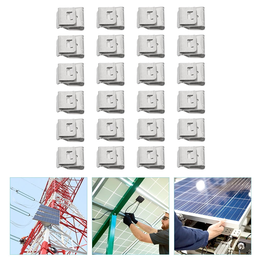 Tineasur Stainless Steel Photovoltaic Cable Clamp Wiring Frame Clips ...