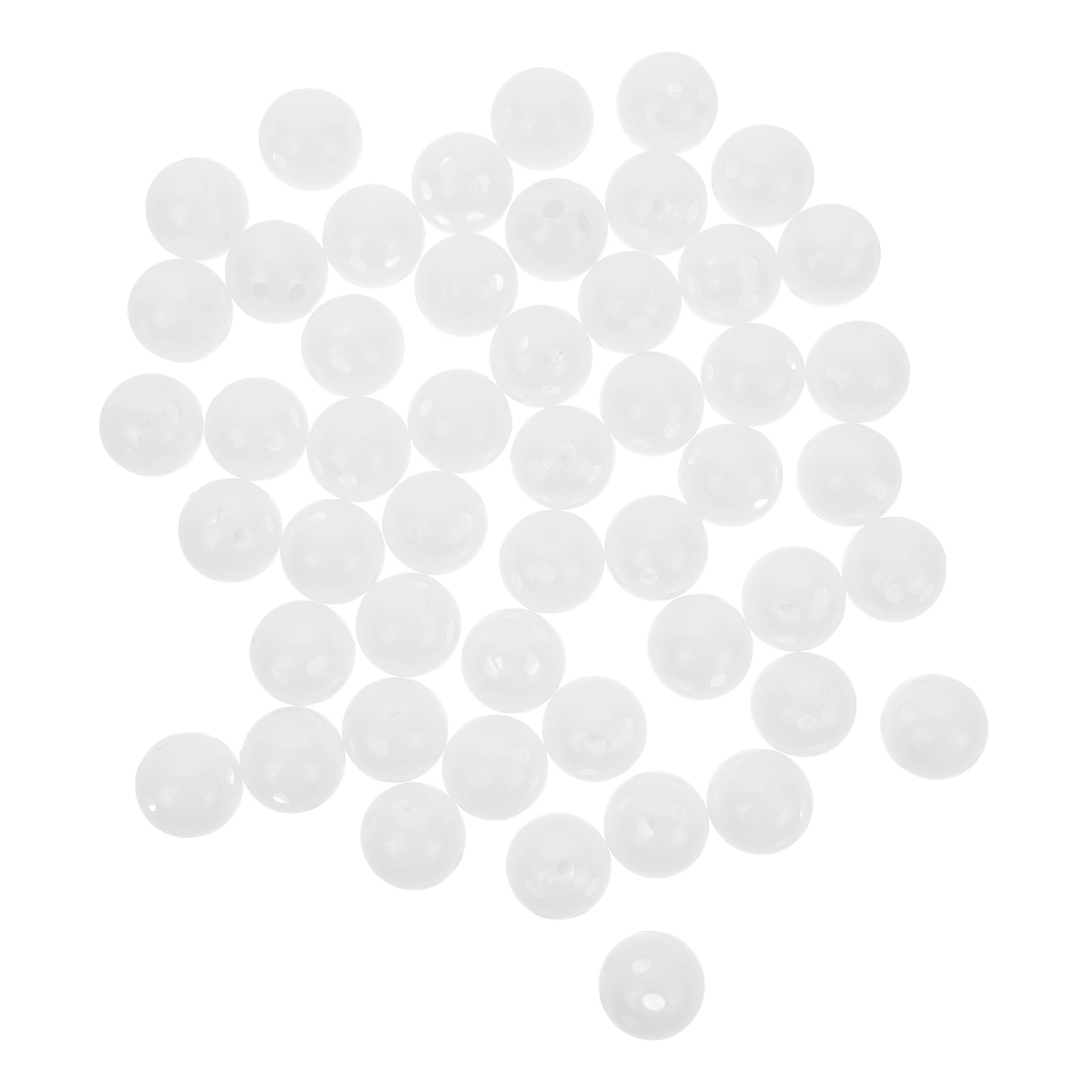 Tineasur 50Pcs Insert Bell Balls for Plush Toy and Dolls White Plastic ...