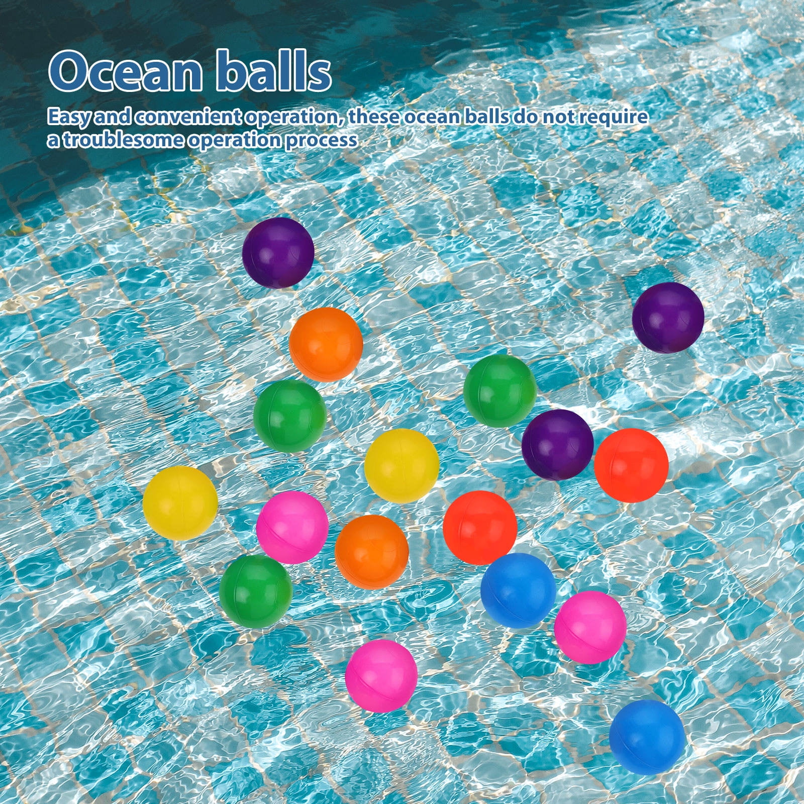 Tineasur 50Pcs Plastic Floating Balls Multi for Swimming Pool Bathtub Fun Party - Walmart.com