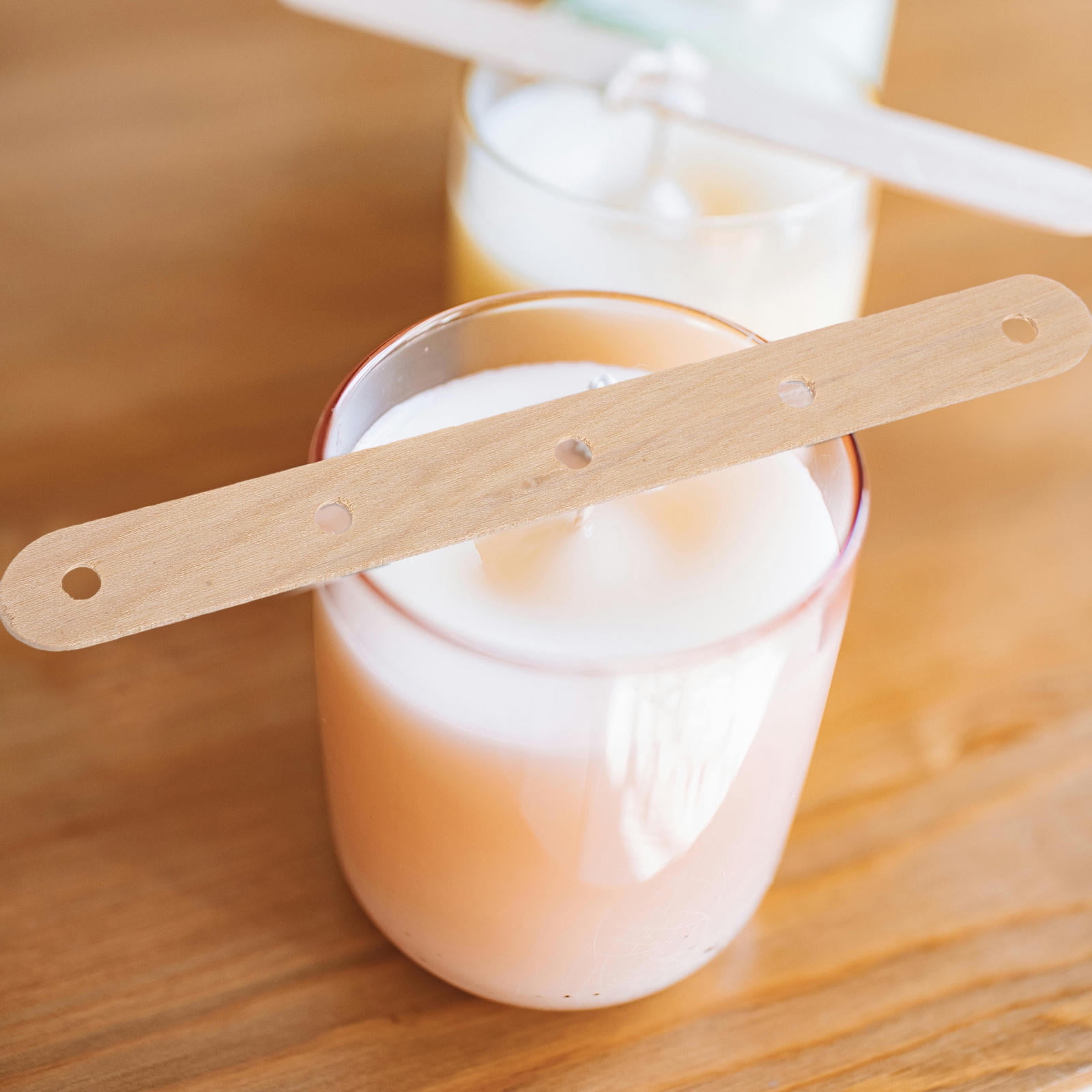 Tineasur 50Pcs Wick Holders Wooden Sticks for Wick Centering and Securing in Candle Making ...