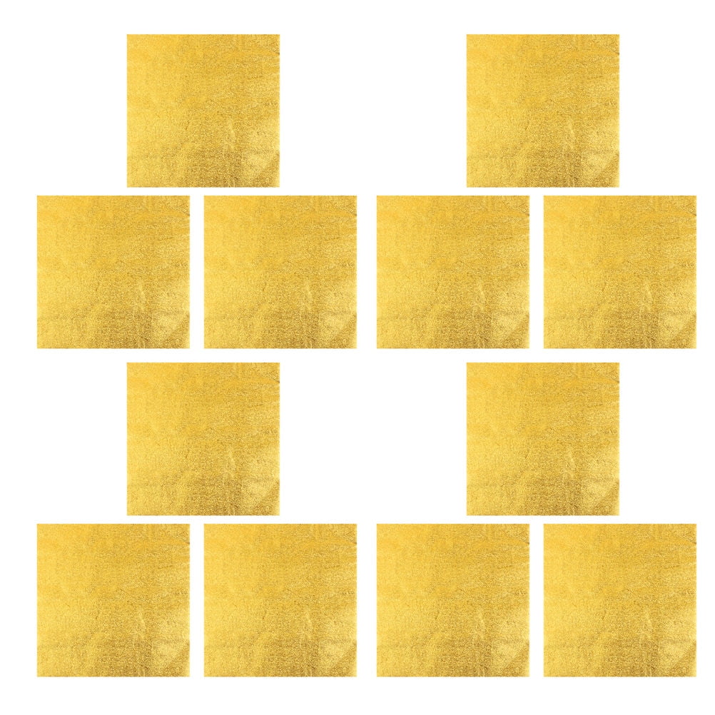 Tineasur DIY Candy Wrappers Golden Aluminum Foil 100Pcs 7.9x7.9in ...