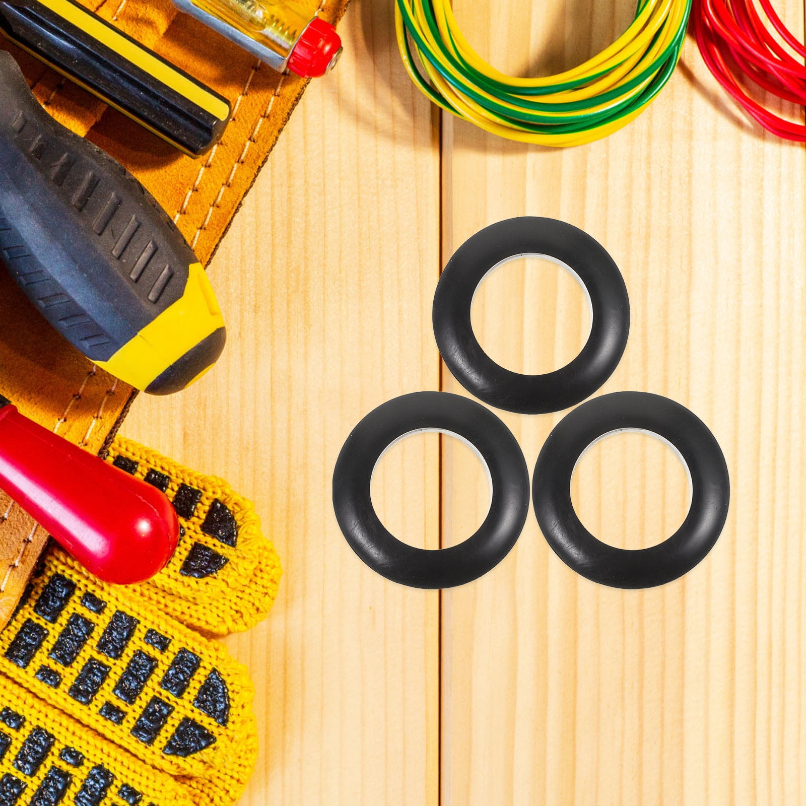 Tineasur 50pcs Black Firewall Hole Plug Wire Protection PVC for Wires ...