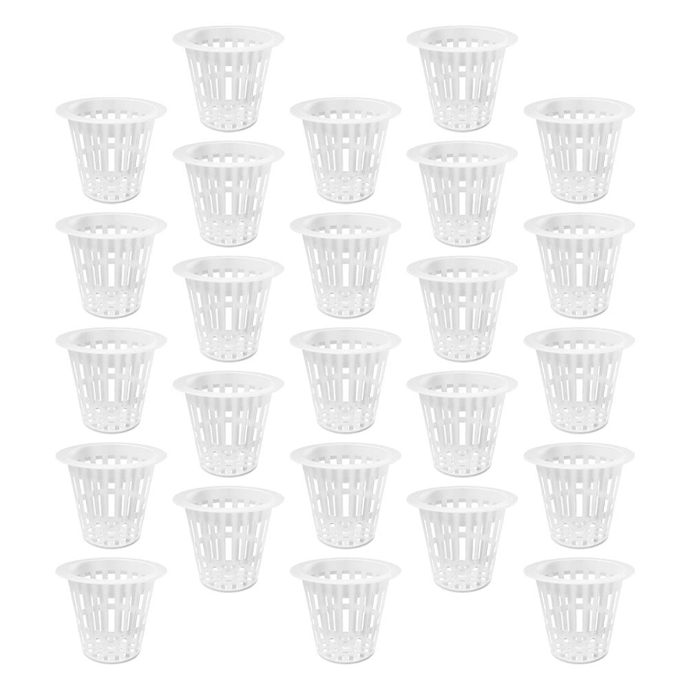 Tineasur 50Pcs White Hydroponic Net Pots for Growing Orchids Vegetables ...