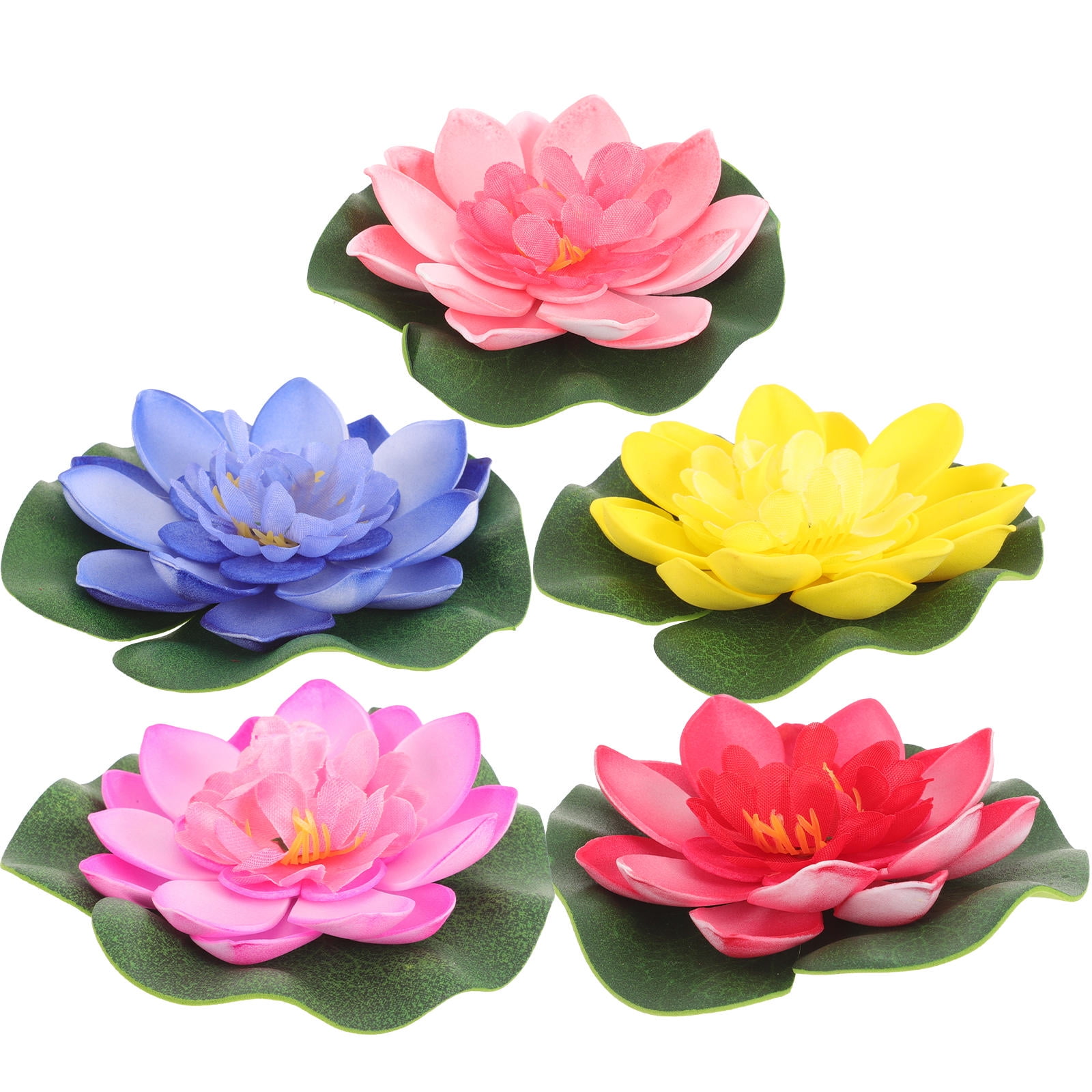 Tineasur Pond Artificial Lilies Artificial Floating Water Lily EVA ...