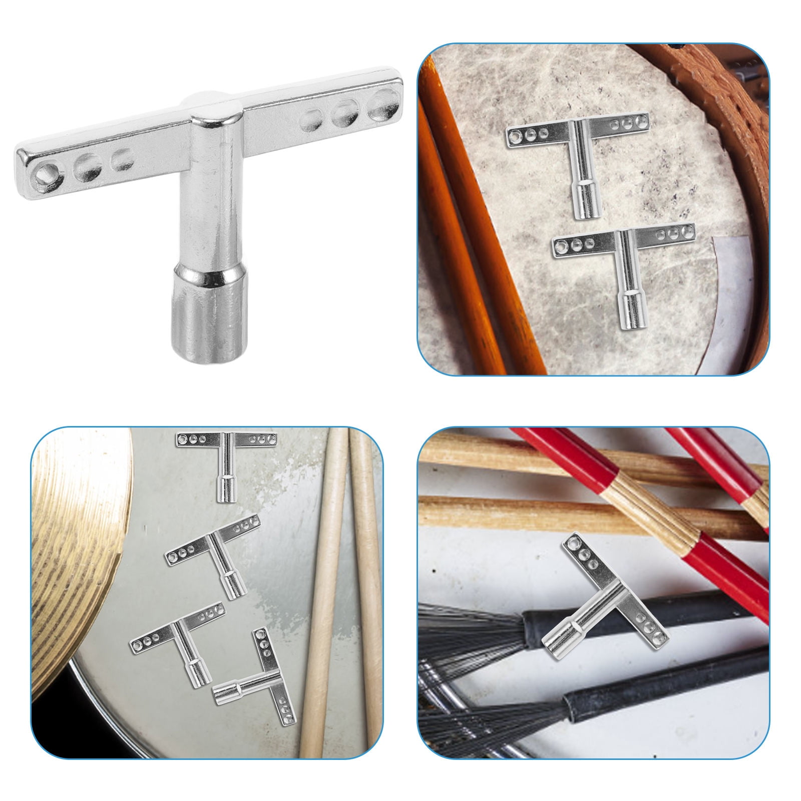 Tineasur 5Pcs Drum Key Tuner High Torque Tool for Percussion ...