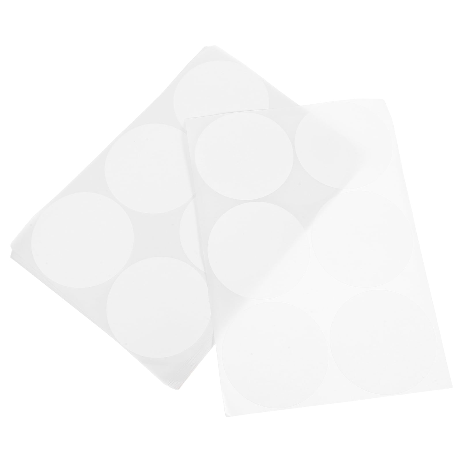 Tineasur 6 Pieces Self Adhesive White Round Labels Strong Adhesion for ...