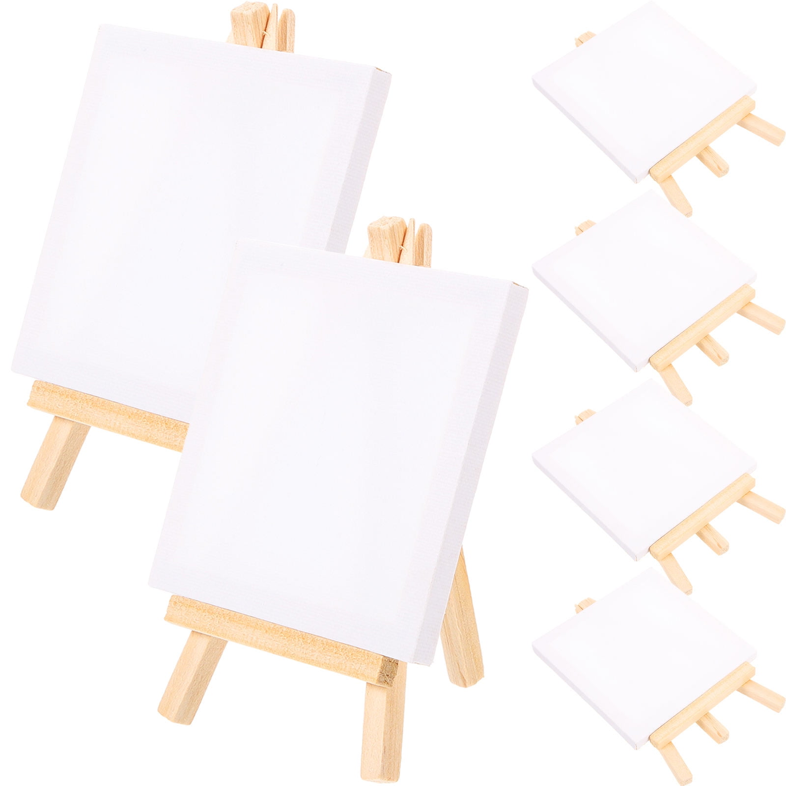 Tineasur White Wooden Small Easels for Painting Tabletop Canvas Set 1 ...