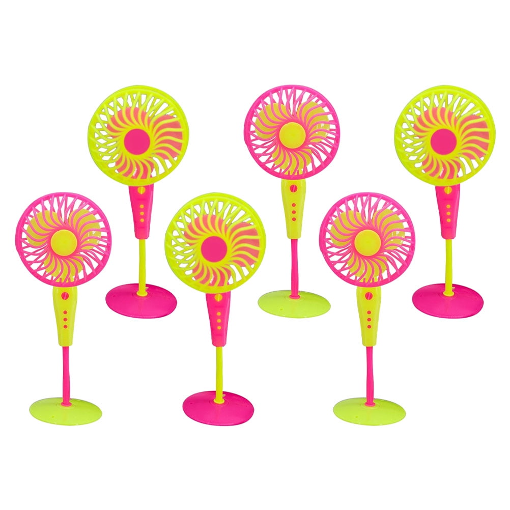 Tineasur 6Pack Small Plastic Fan Decoration Multi Colorful Mini Fan For ...