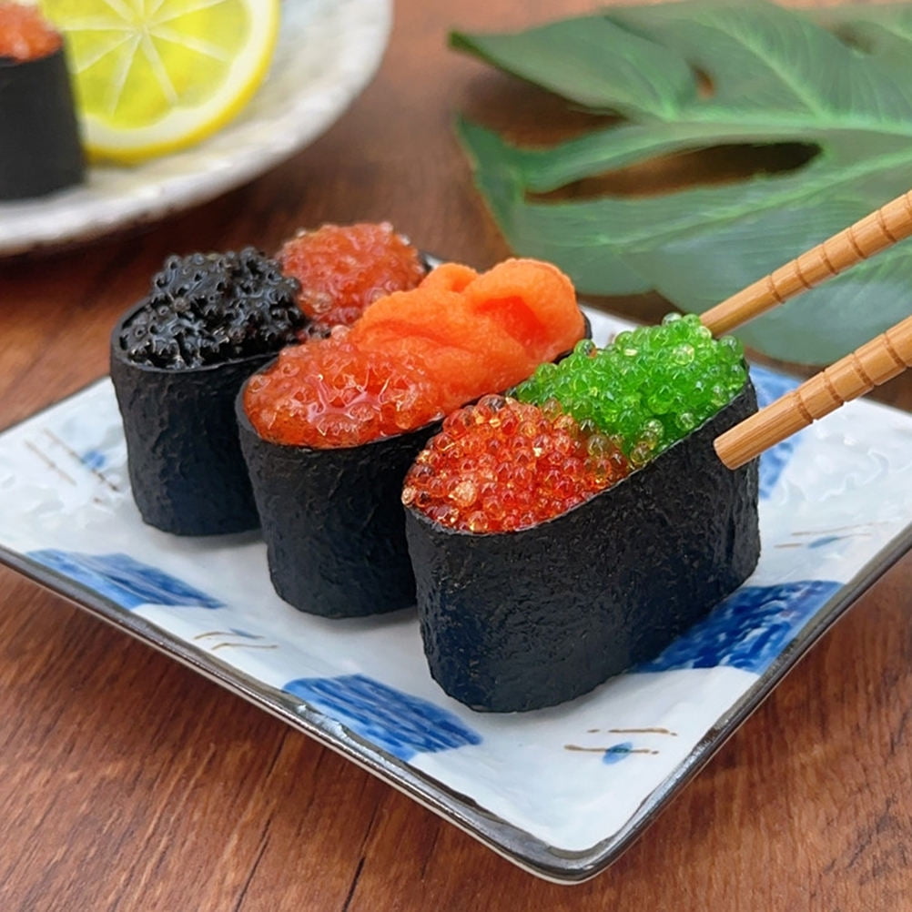 Tineasur 6Pcs Play Kitchen Sushi Toy Assorted Color Realistic Sushi ...