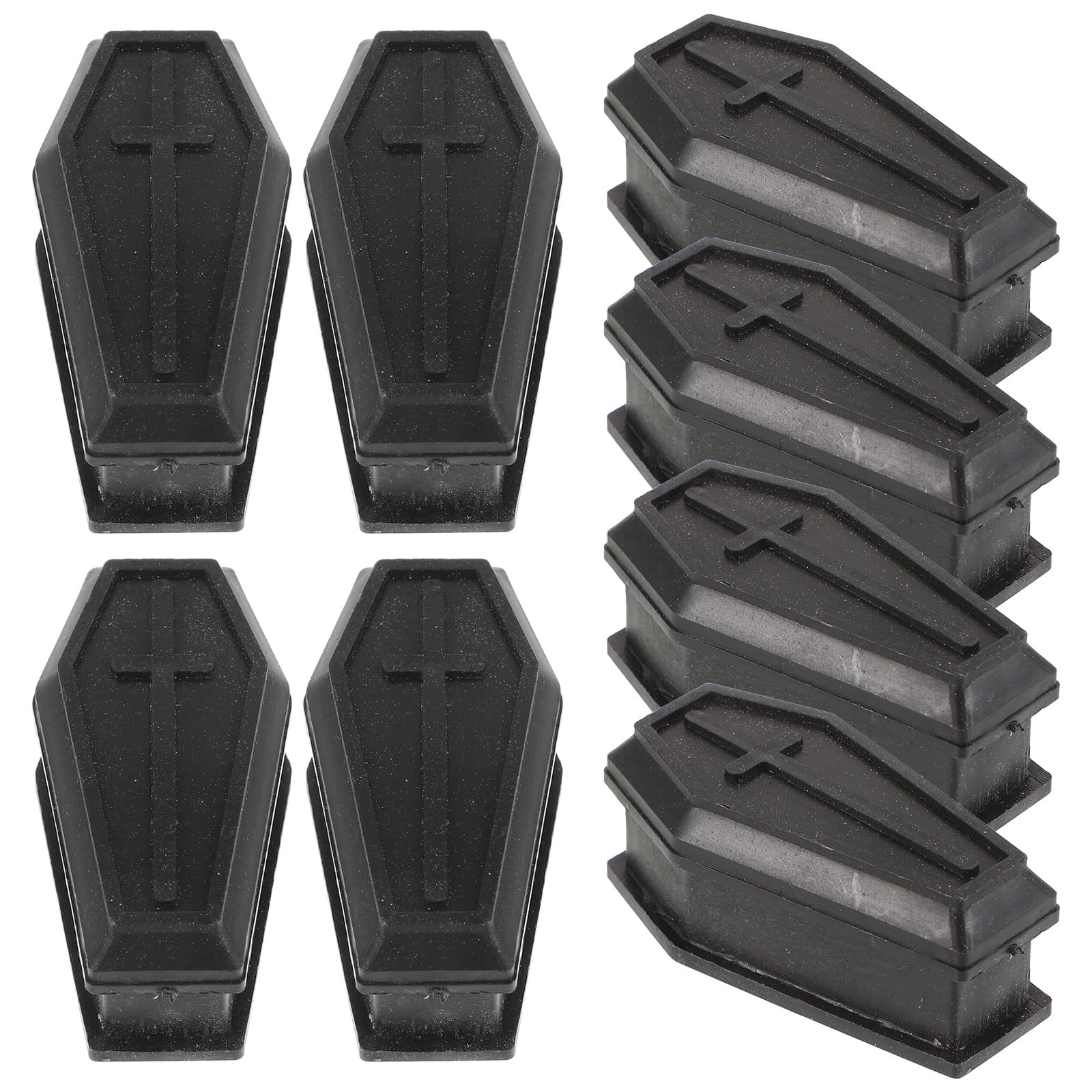 Tineasur 8Pcs Black Plastic Coffin Box Models for and Festive Occasions ...
