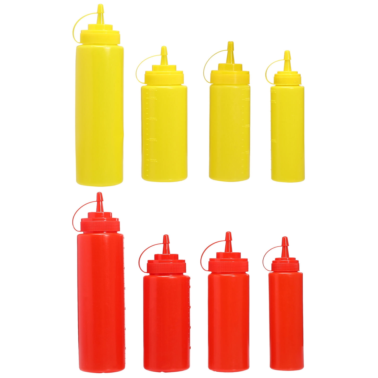Tineasur 8pcs Practical Design Round Bottom Narrow Neck Squeeze Bottles ...