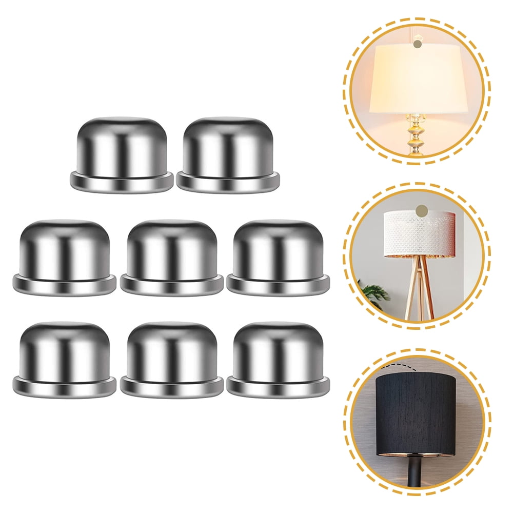 Tineasur 8Pcs Metal Lamp Shade Topper Silver Round for Corridor Study ...