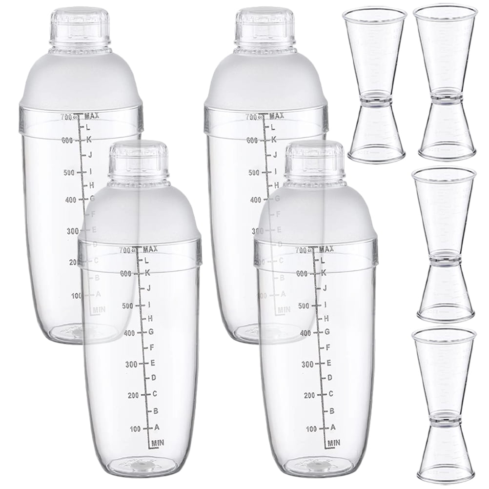 Tineasur 8Pcs Plastic Shaker Cocktails for Home Users Sealing ...