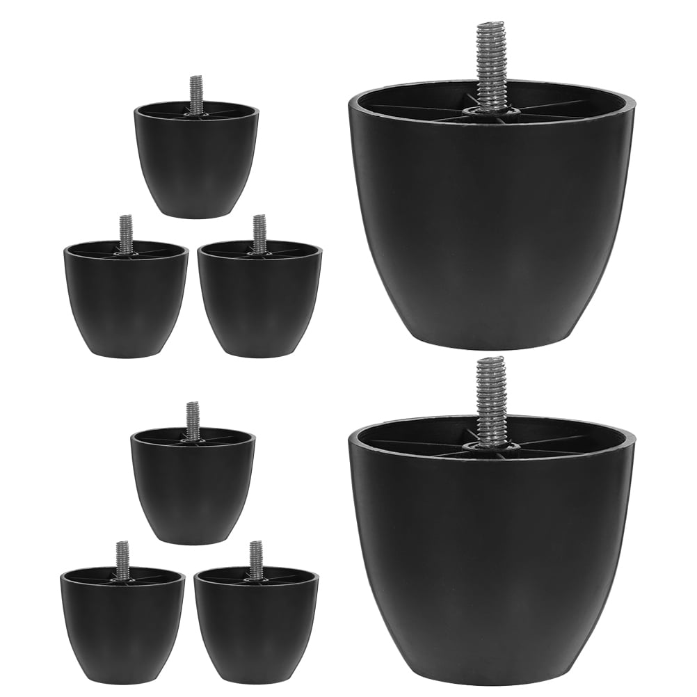 Tineasur 8Set Table Leg Levelers Black Zinc Alloy Round for Office ...