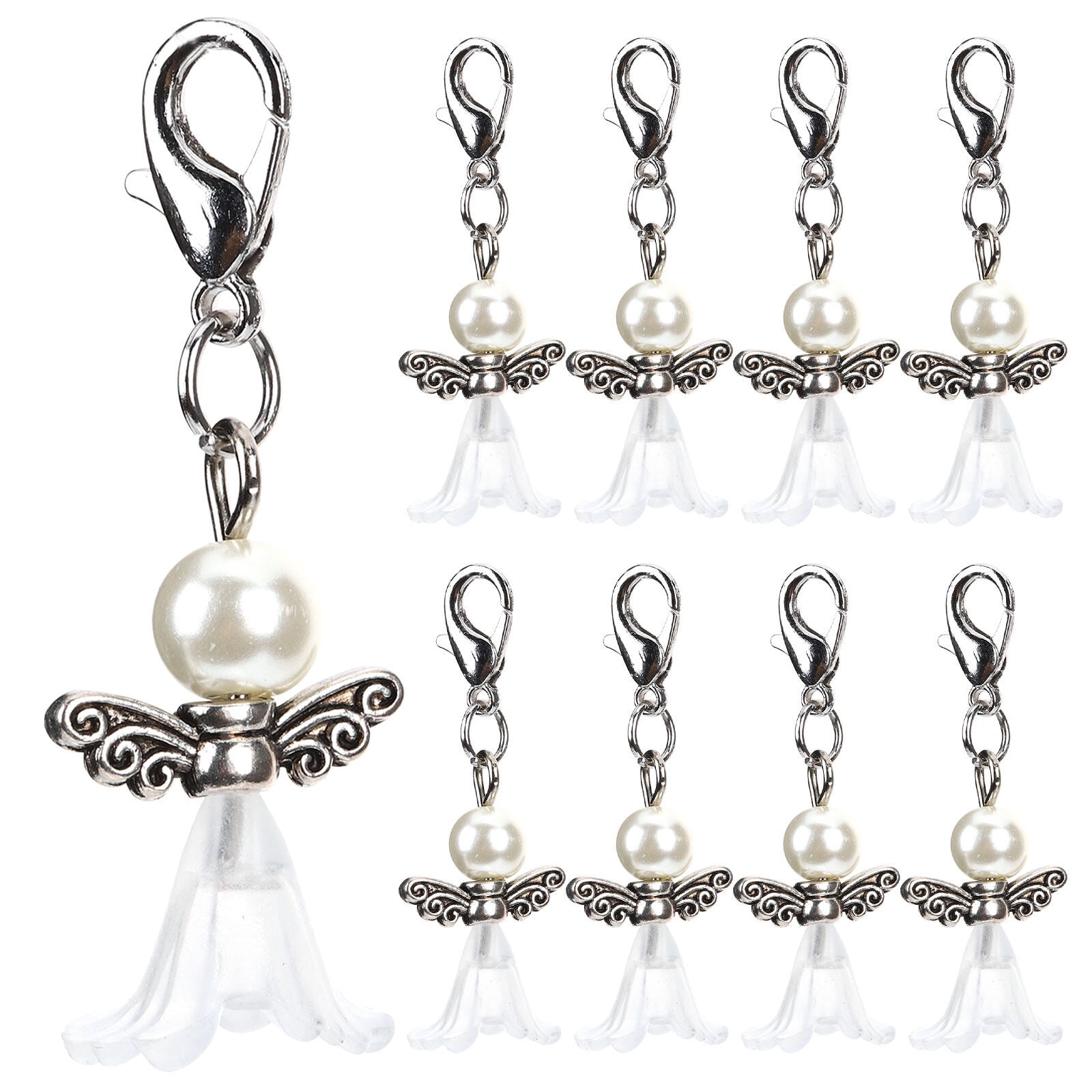 Tineasur Baptism Party Favors Angel Keychain White Key Chain ...