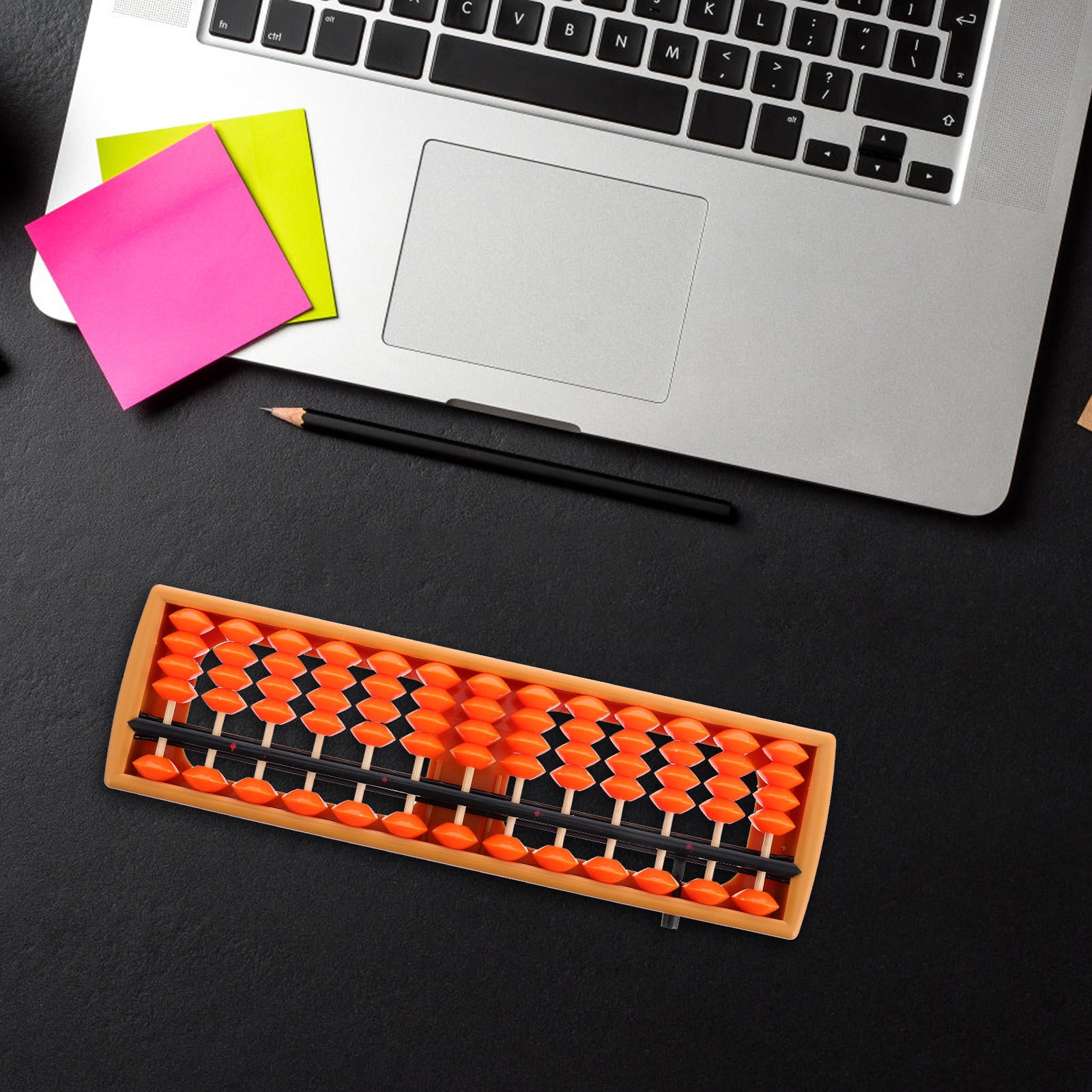 Tineasur Orange Chinese Bead Abacus with 13 Rods, Arithmetic Counting ...