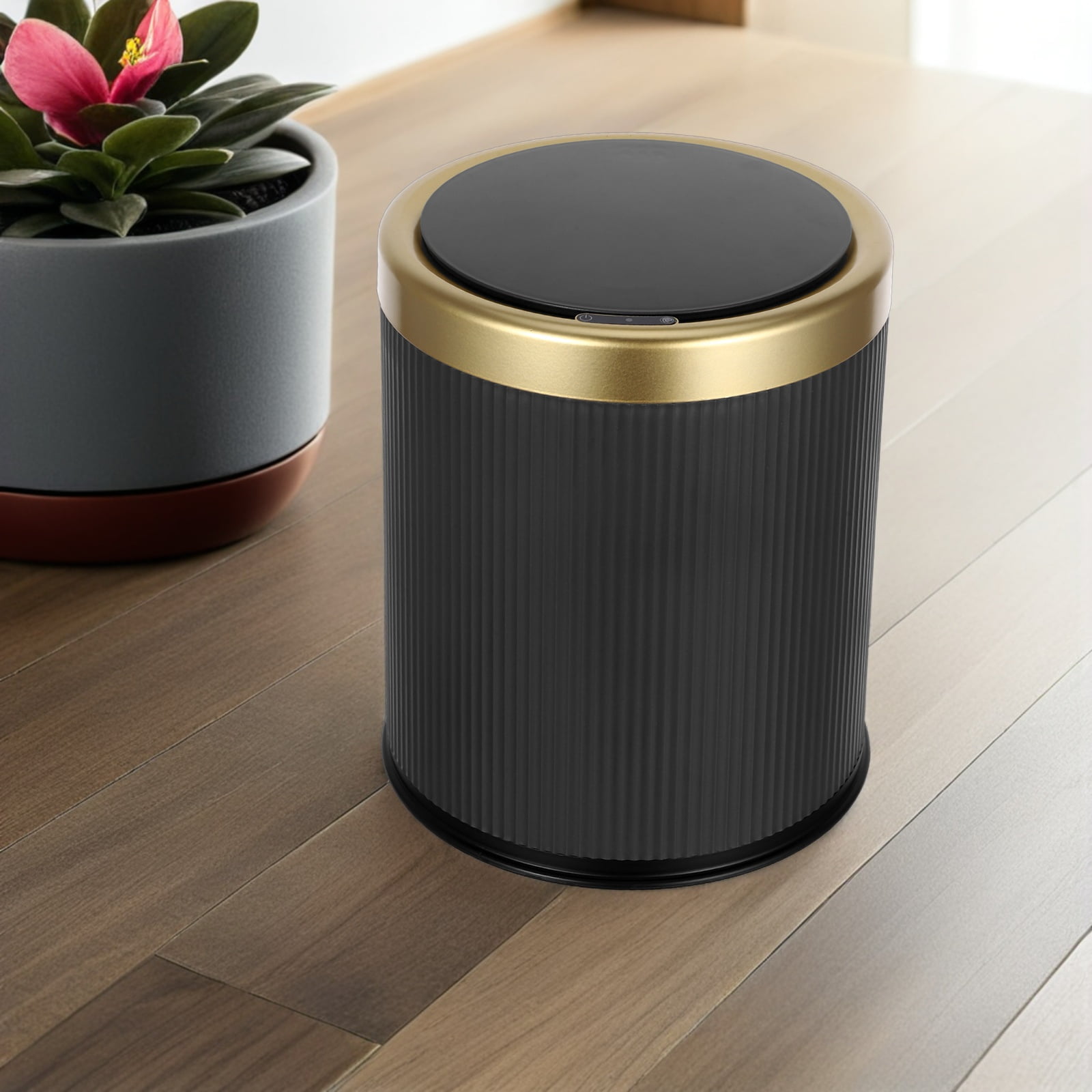 Tineasur Automatic Trash Bin for Kitchen with Sensor Lid Black ...