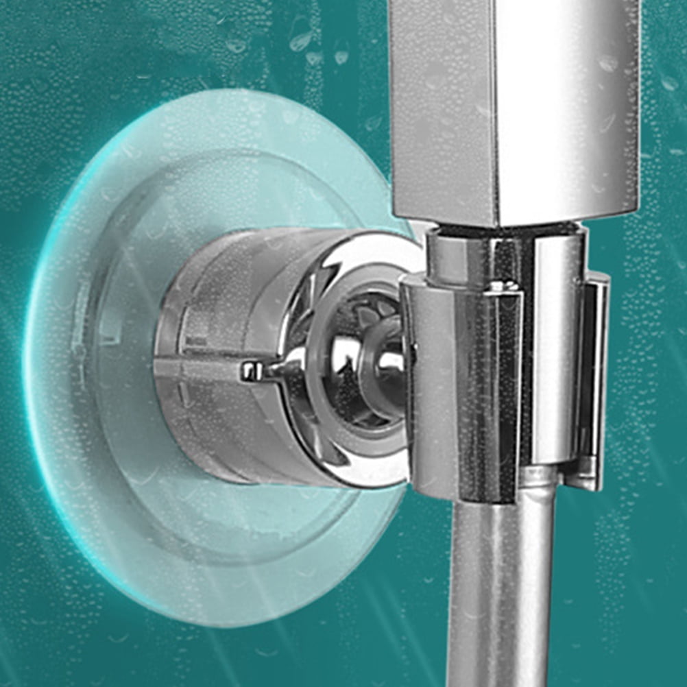 Tineasur Bathroom Shower Handle Mount Silver Adhesive Fixed Shower Head ...