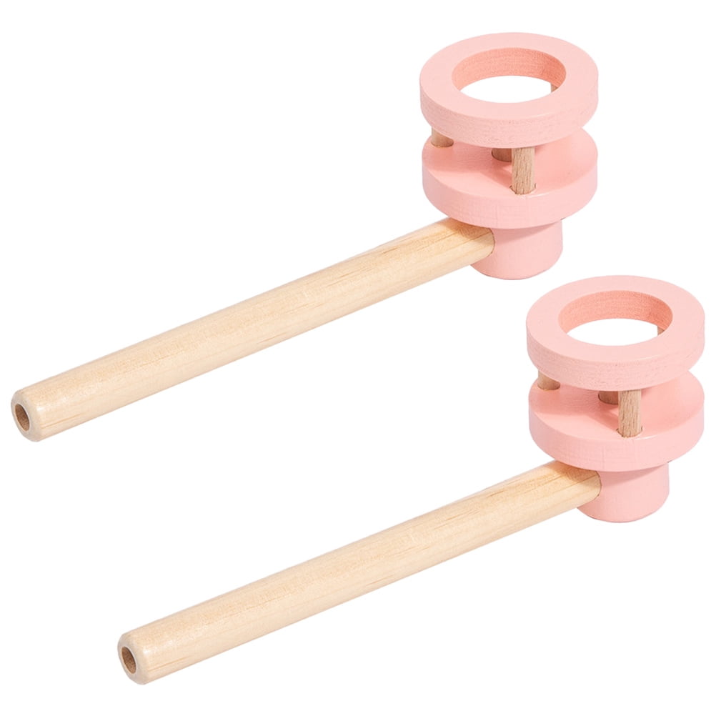 Tineasur Blow Pipe Toys Floating Design 2Pcs Wooden for Motor Skills ...