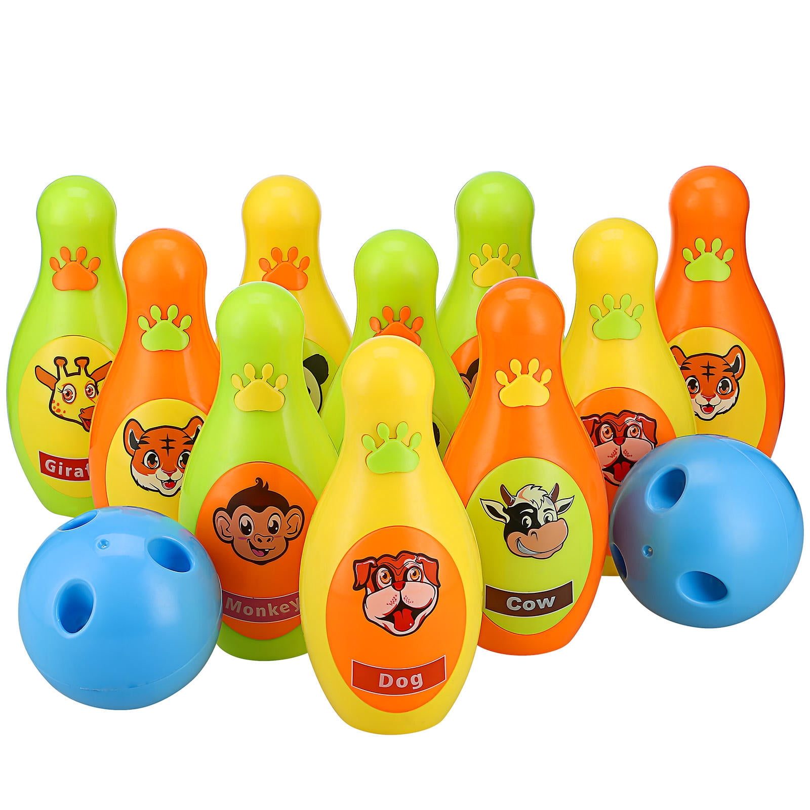 Tineasur Indoor Bowling Set with Animal Shapes, 1 Set - Kids Bowling ...