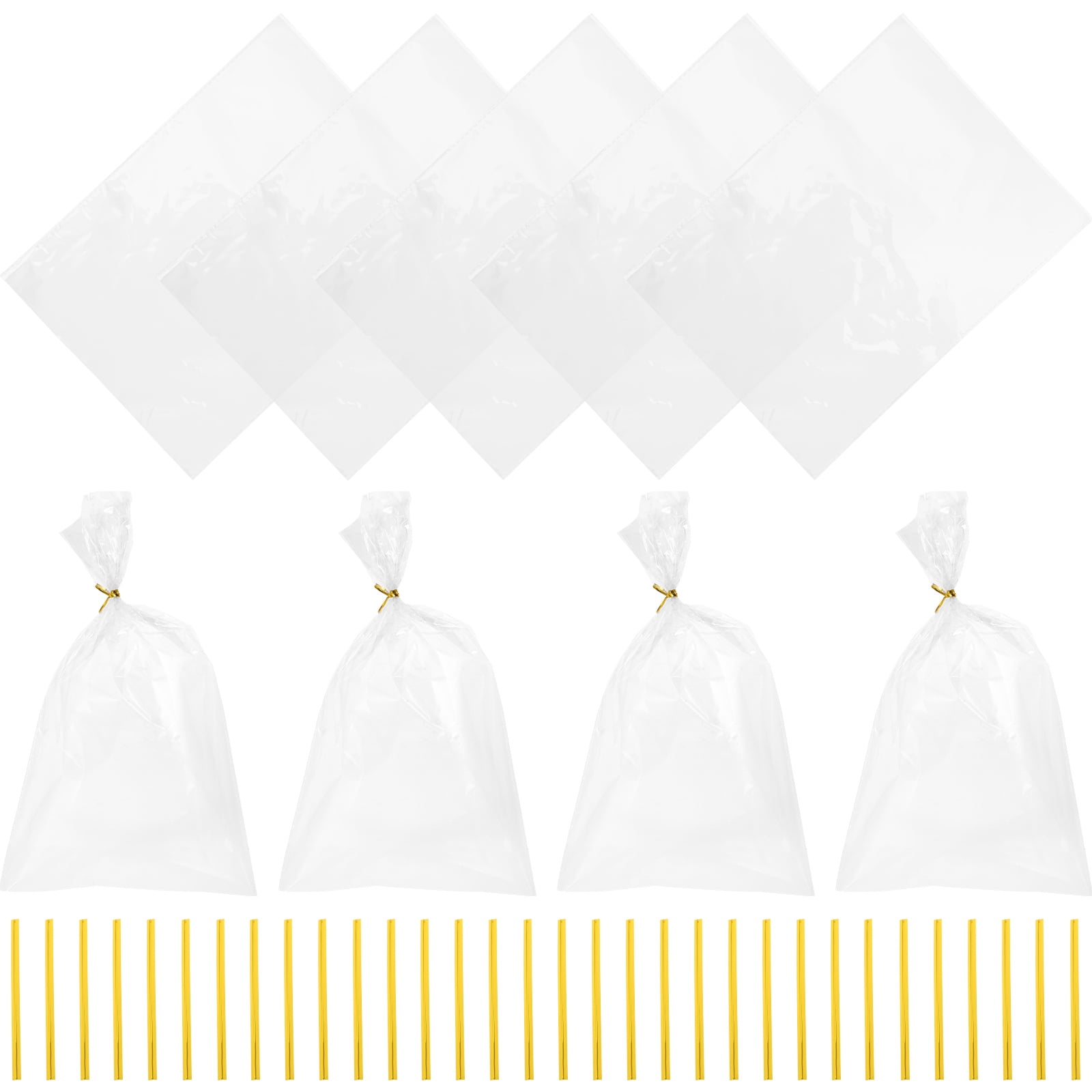 Tineasur Small Bakery Bags Bread Bags Transparent Food Packaging 100Pcs ...