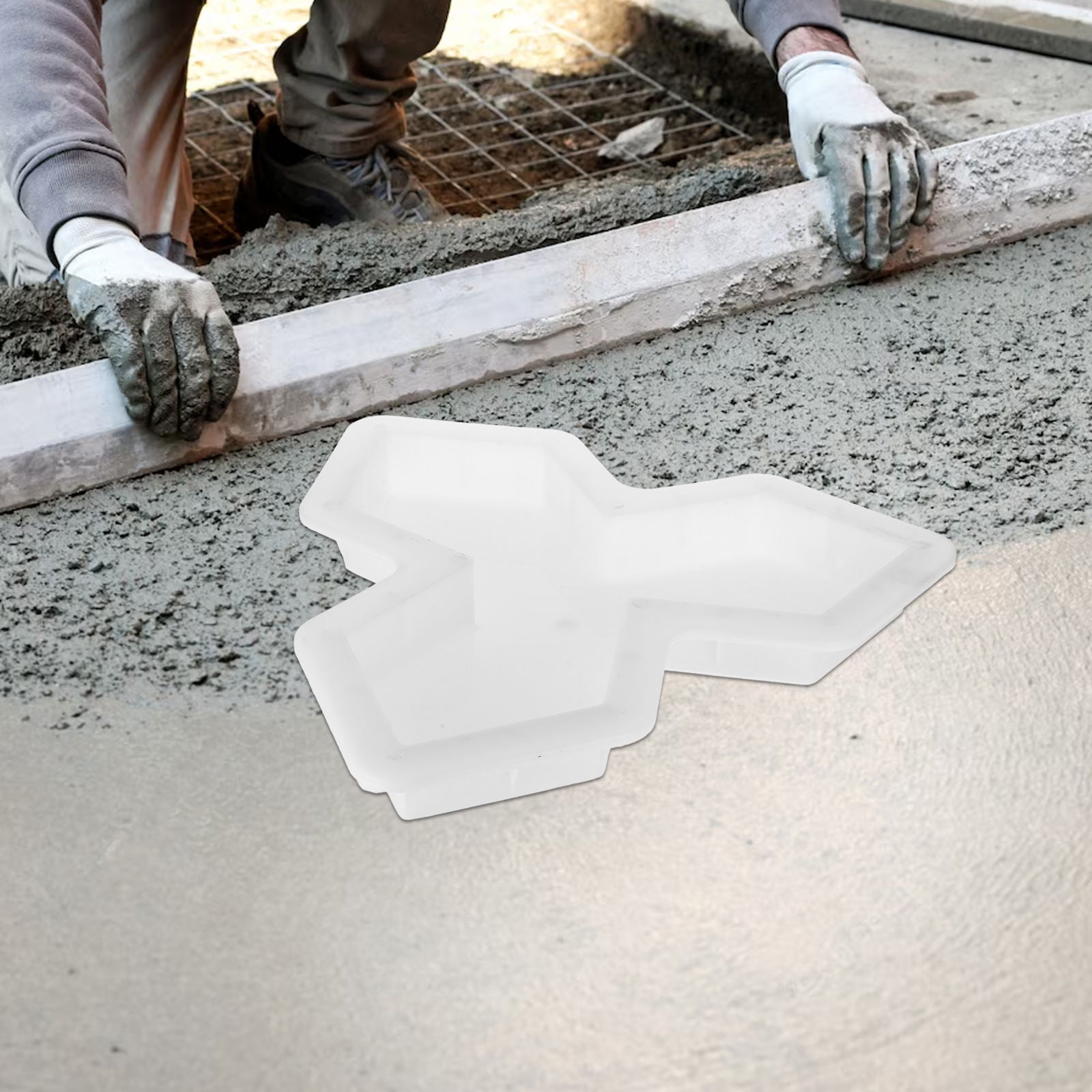 Tineasur Sturdy White Cement Paving Mold with Elegant Maple Leaf ...
