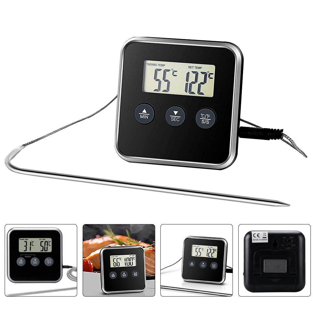 Tineasur Chef Timer for Meat Cooking Guidance Black ABS Stainless Steel ...