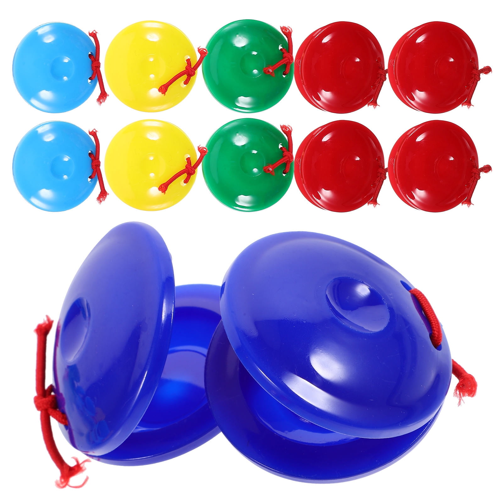Tineasur Childrens Castanets PVC Musical Instruments for Kids 12pcs ...