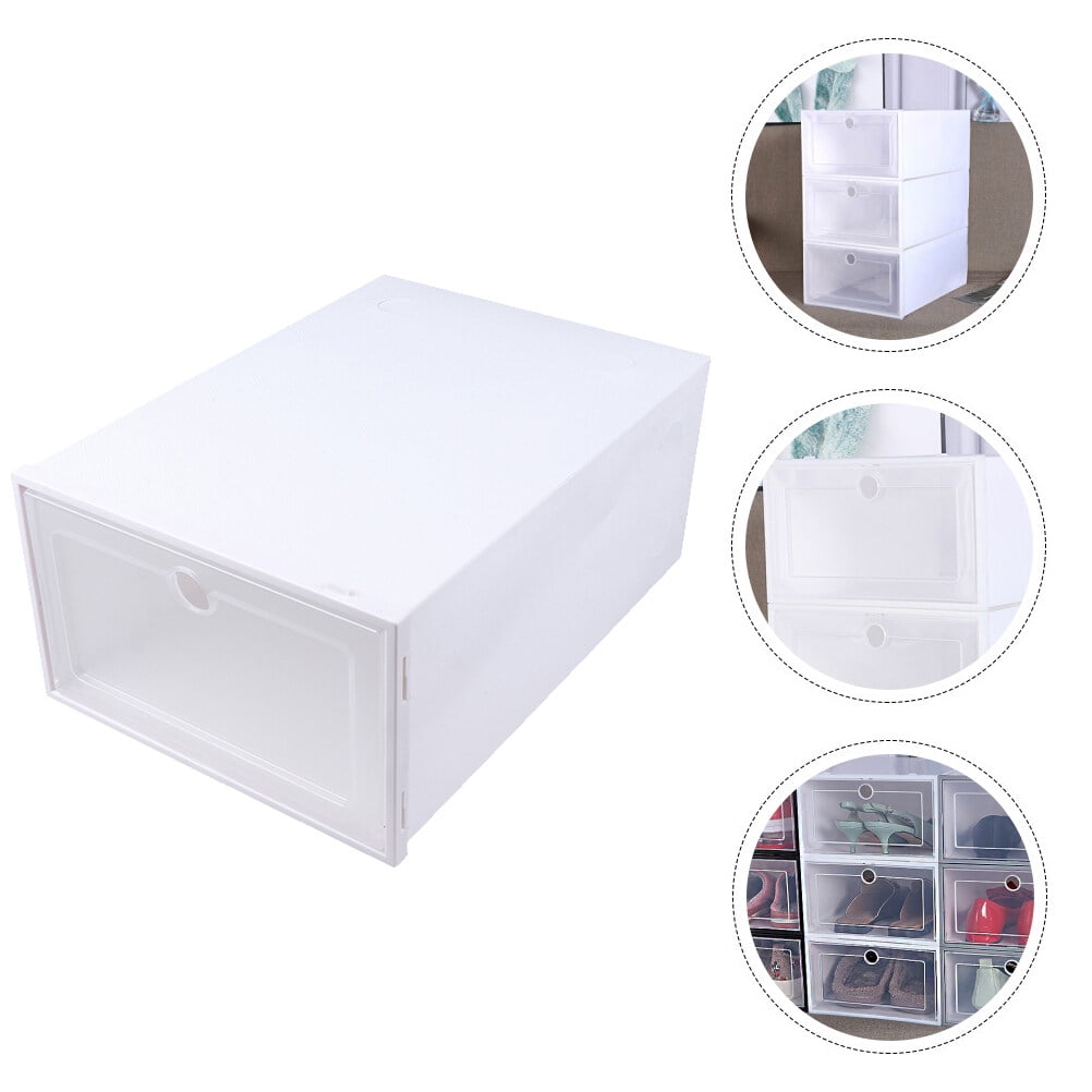 Tineasur Clear Shoe Boxes Stackable 6Pcs Plastic Storage for Shoes ...