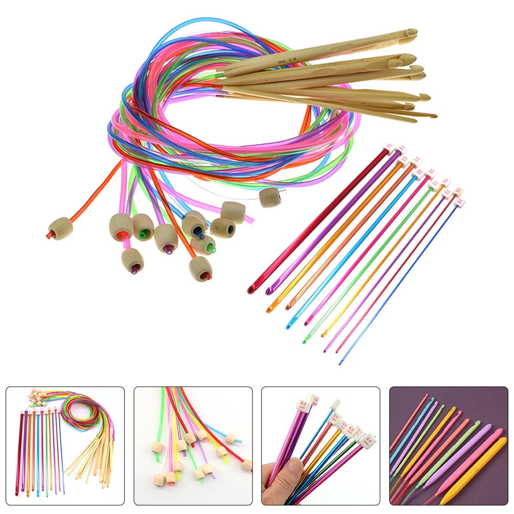 Tineasur Colorful Weaving Needle 23Pcs Circular Yarn Craft Needles ...