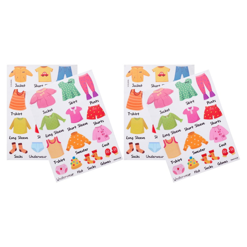 Tineasur PVC Dresser Sort Stickers Assorted Colors for Clothing Labels ...