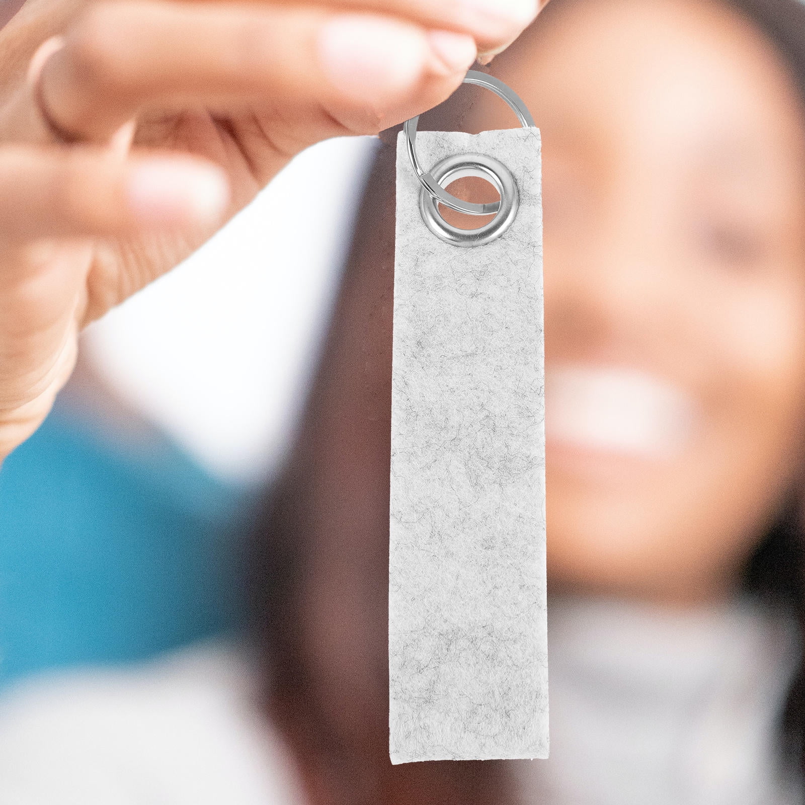 Tineasur DIY Felt Keychain 20Pack in Light Grey for Festival and ...