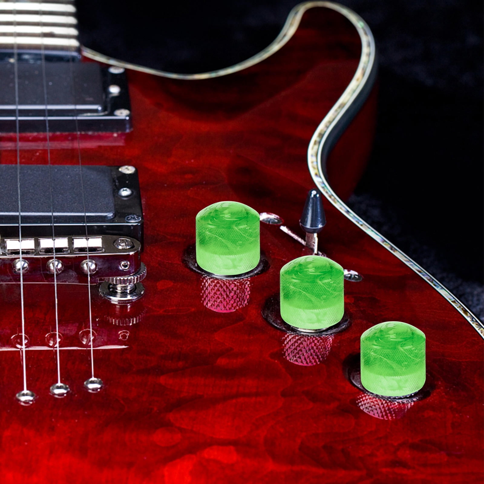 Tineasur 1Set Green Guitar Bass Potentiometer Knobs for Electric ...