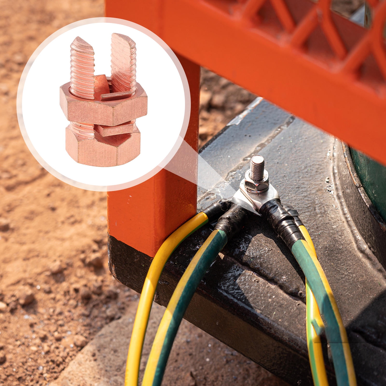 Tineasur Grounding Clamp Electrical Split Bolt Connector Resistant To ...