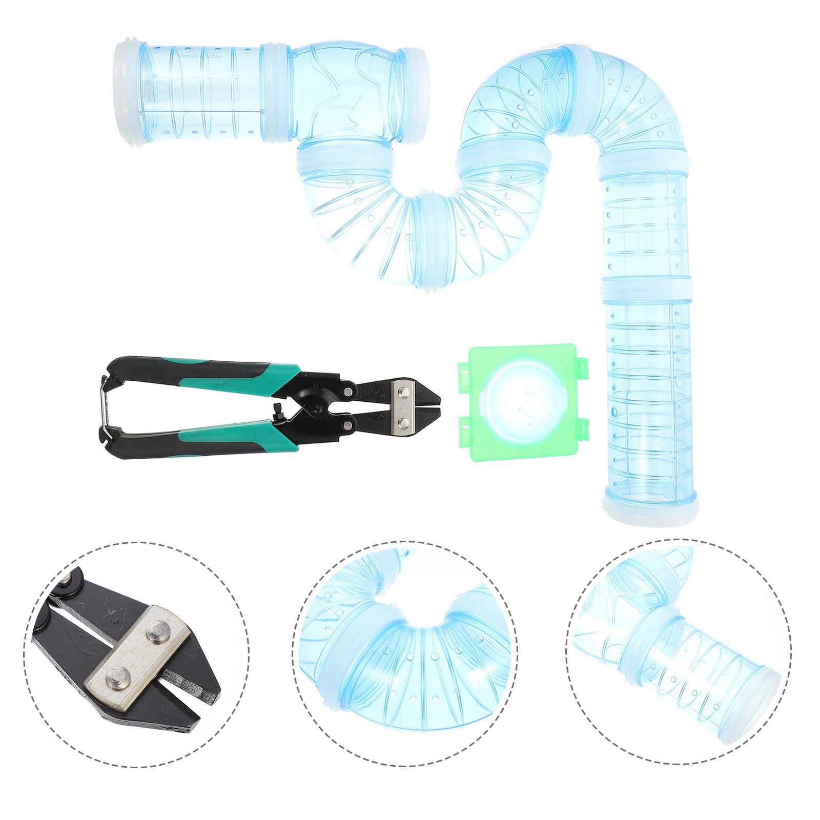 Tineasur ABS Hamster Cage Tunnel Assorted Color for DIY Maze and Pet ...