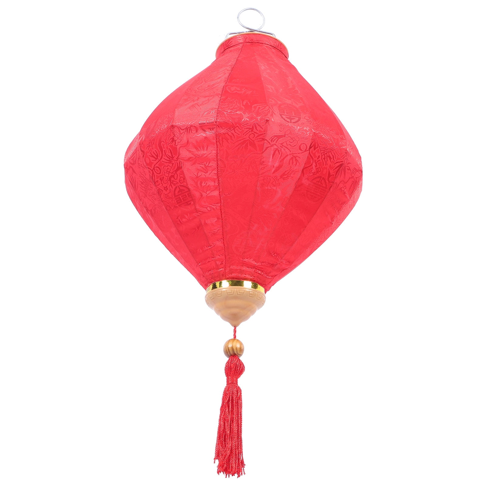 Tineasur Antique Style Red Silk Cloth Lantern Pendant for Festive ...