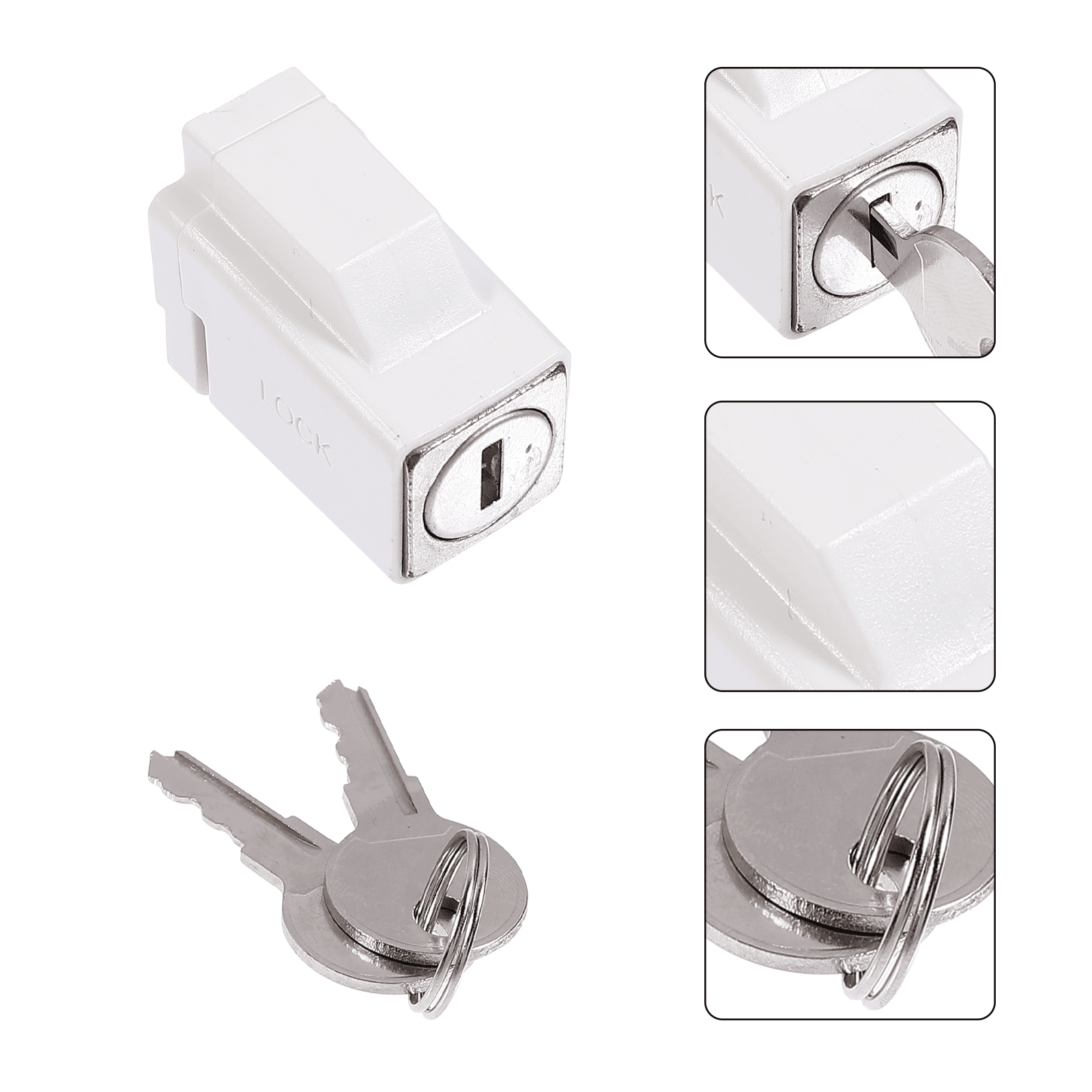 Tineasur Sliding Window Door Lock Zinc Alloy 1Set - Walmart.com