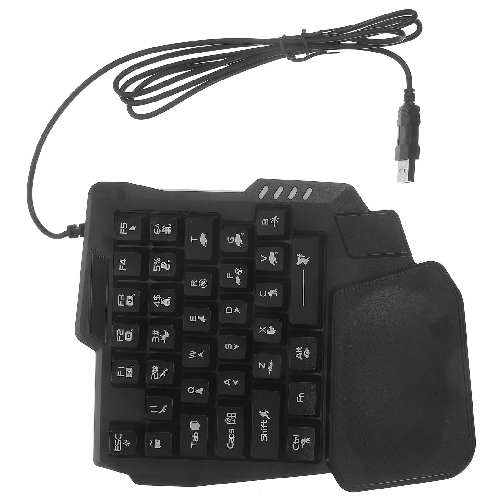 Tineasur Illuminated Keyboard K1 Black ABS 1Pcs 9.3X6.7X1.5In - Walmart.com