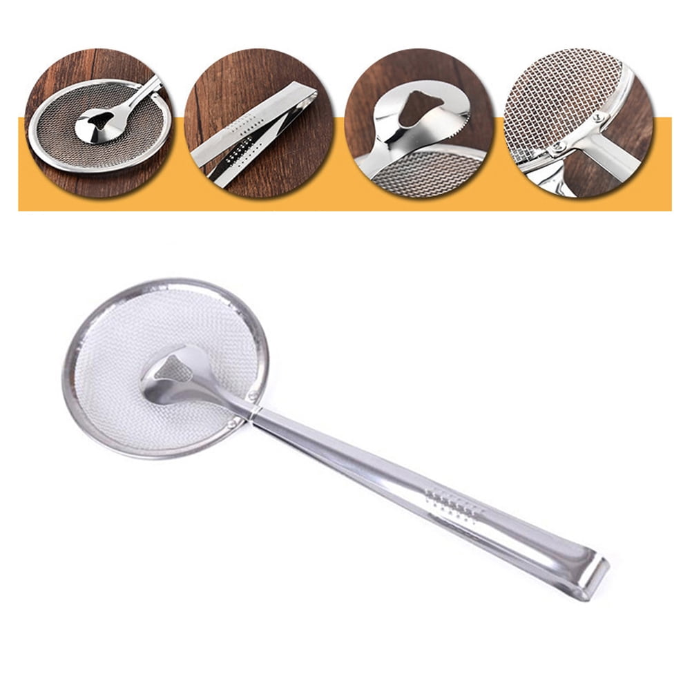 Tineasur Stainless Steel Strainer Spoon Kitchen Filter Spoon Silver ...