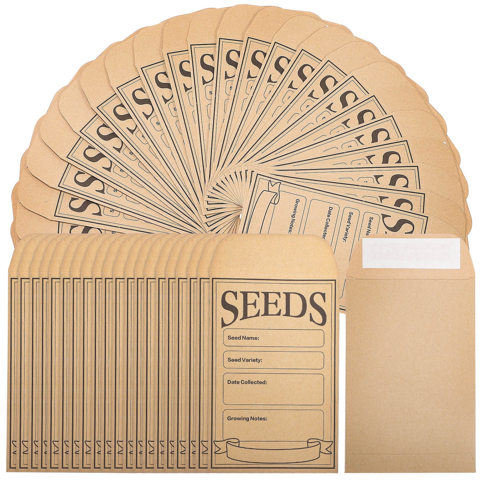 Tineasur Kraft Paper Envelopes 200Pack Mini Packets for Packing Items ...