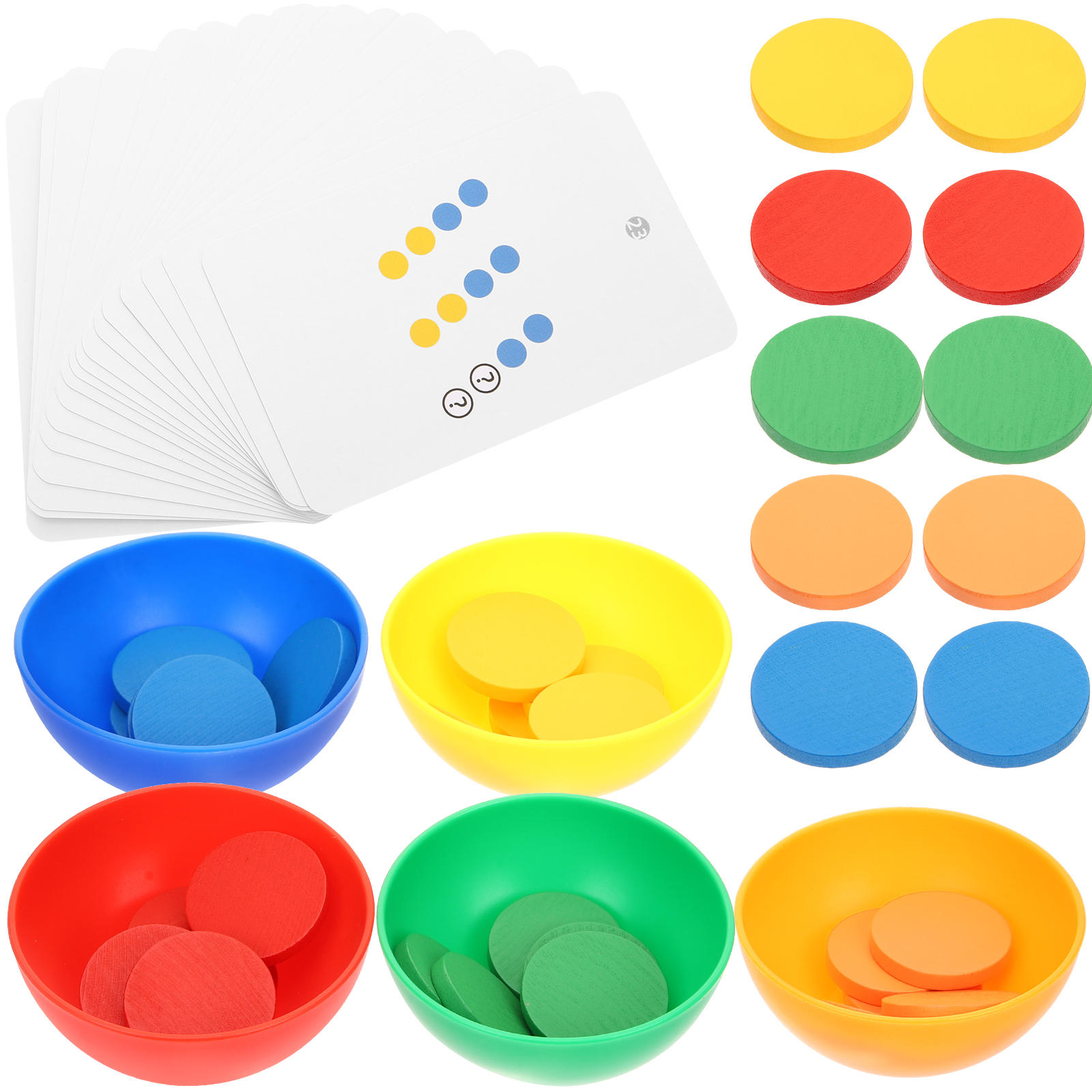 Tineasur Matching Game Color Sorting Bowl 1 Set for Preschoolers with ...