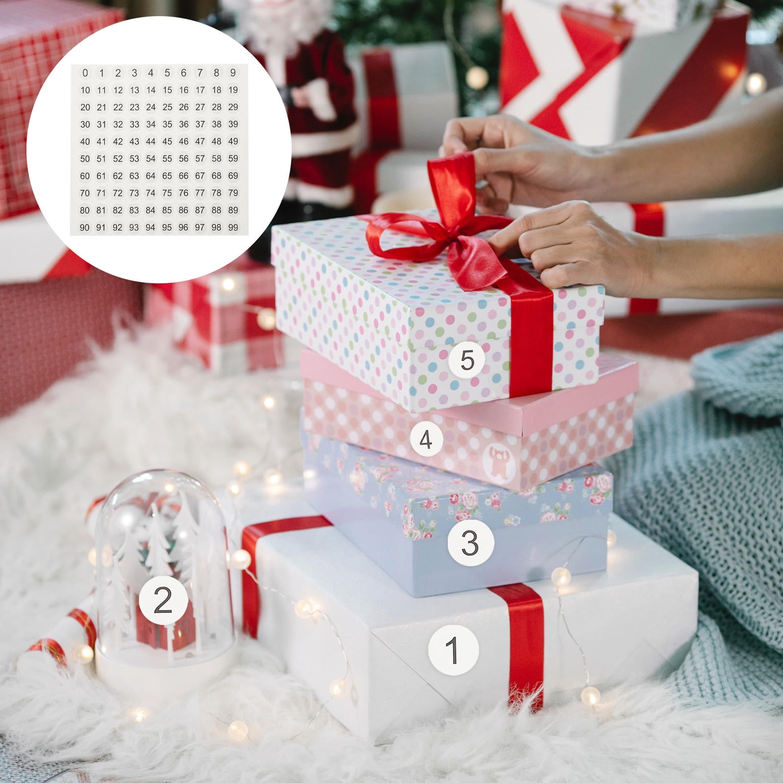 Tineasur Multi Color Adhesive Number Stickers for Decor Practical ...