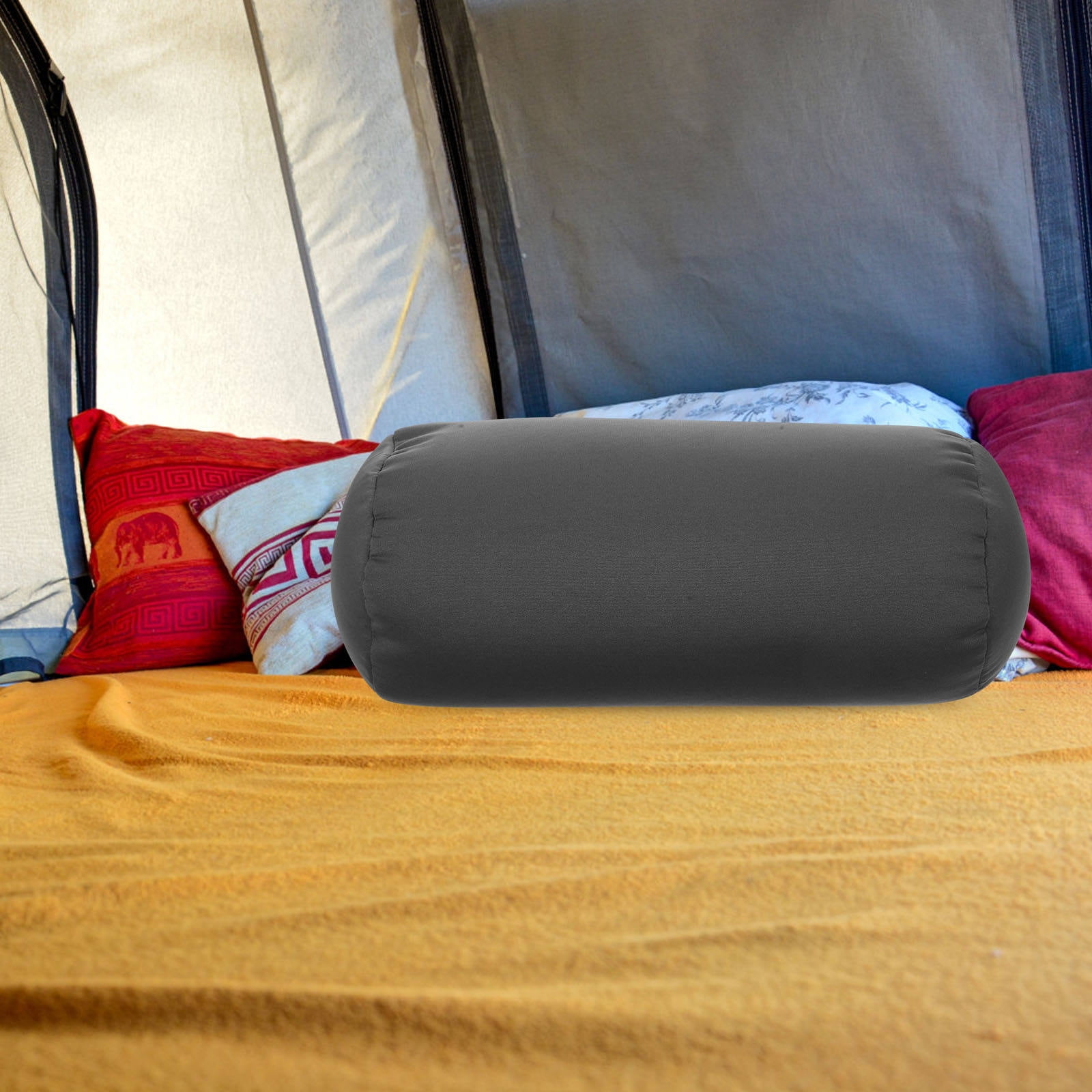 Tineasur Grey Cylinder Pillow for Neck Shoulder Relaxation Posture ...