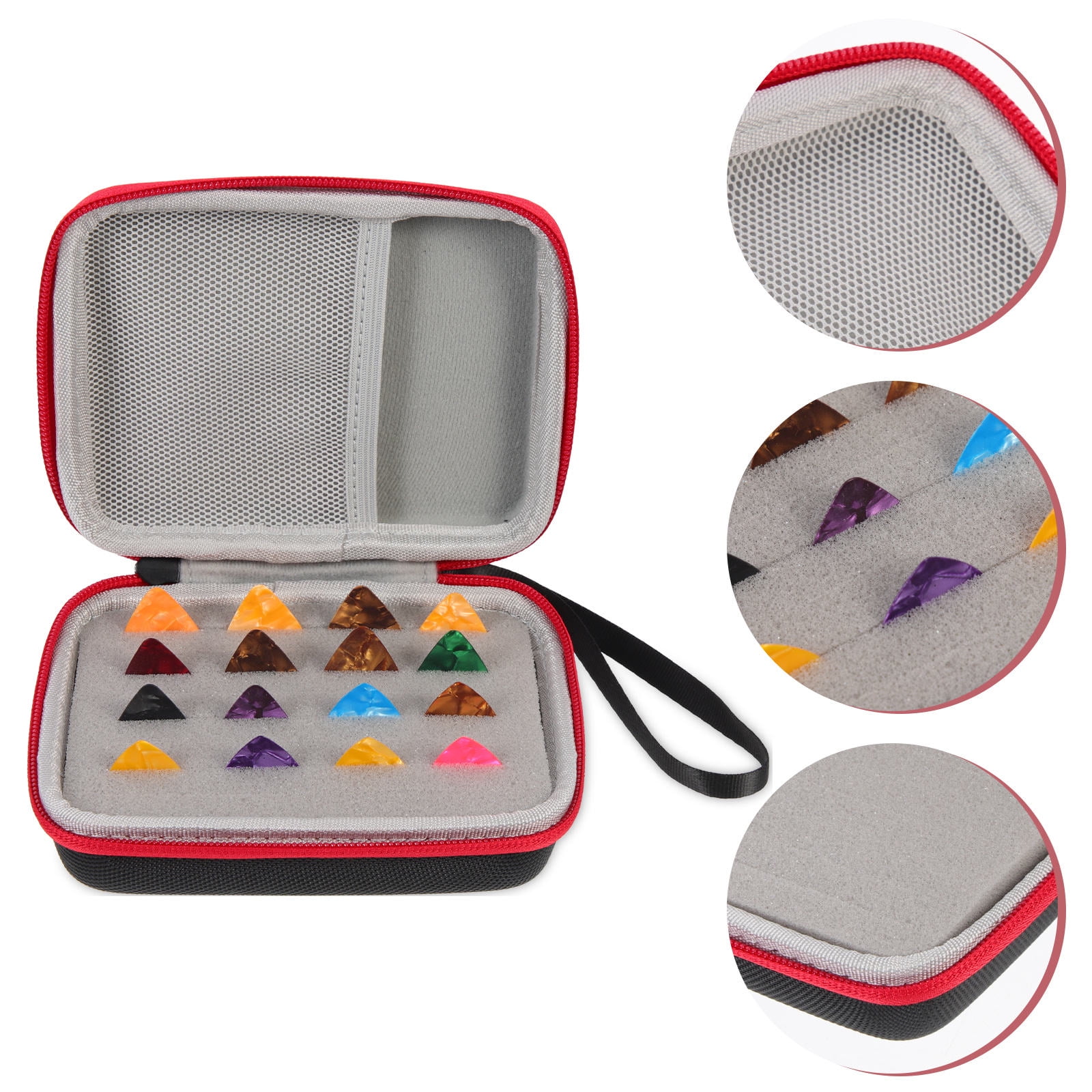 Tineasur Picks Storage Box Bag 1 Set EVA 14x12x5.5cm for Musicians ...