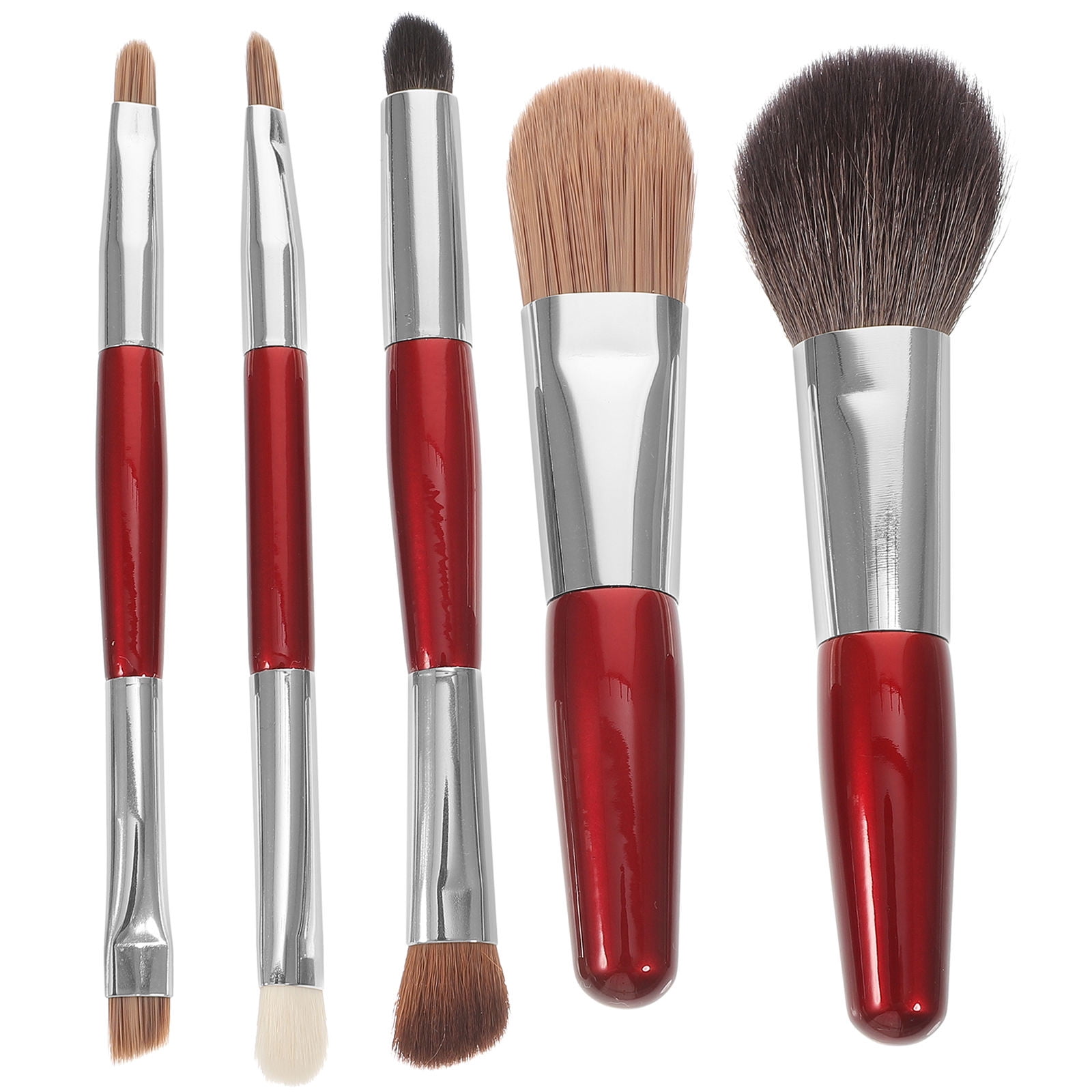Tineasur Powder Makeup Brush 1 Set With 5 Brushes And Soft Powder Brush ...