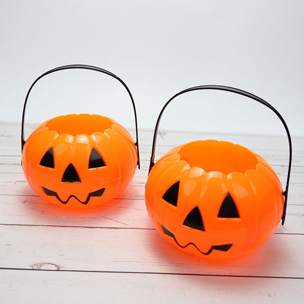Tineasur Pumpkin Bucket Candy Bucket Orange 1Pack Party Organizers Gift ...