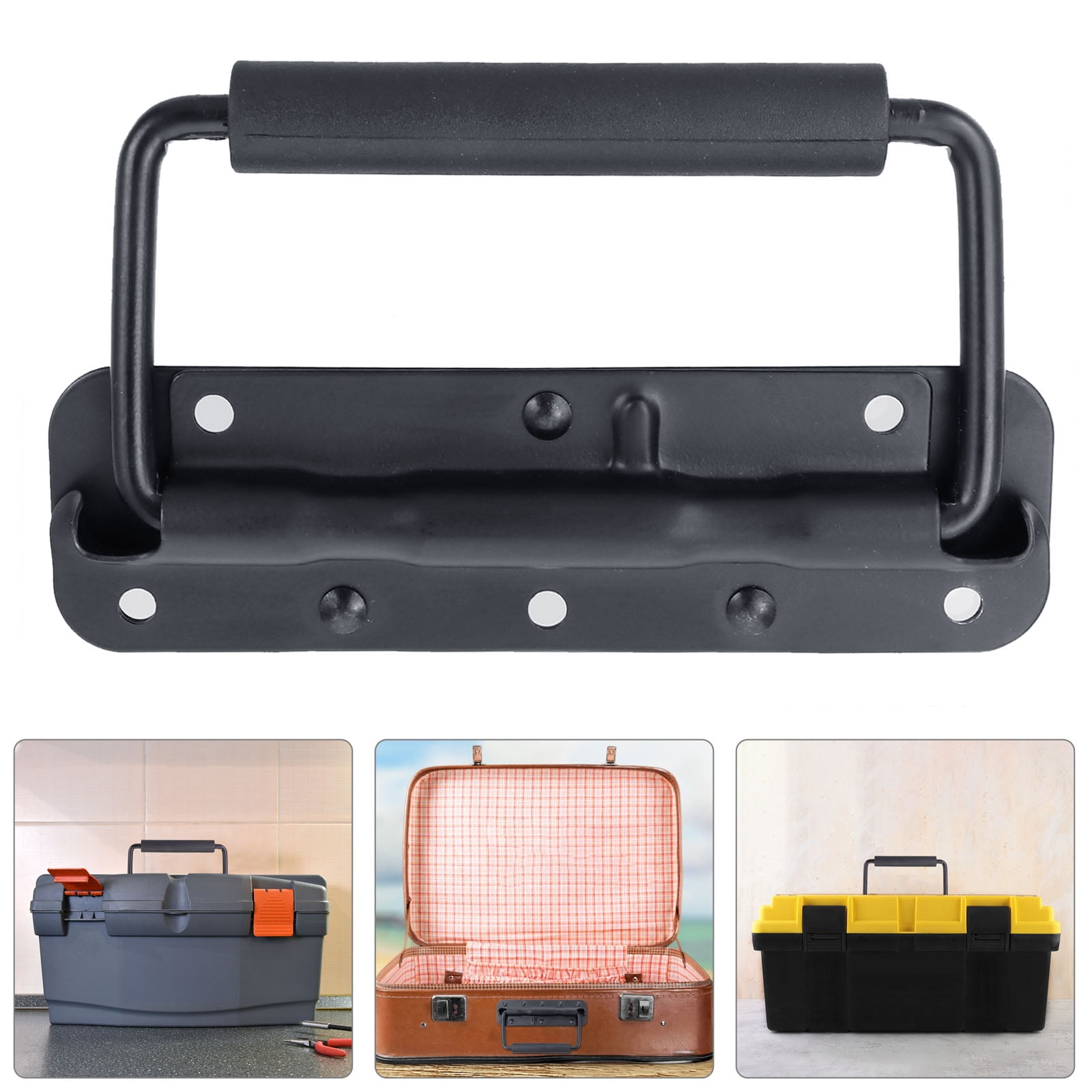 Tineasur Retro Black Handle 2Pcs Iron Spring Fold Design for Toolboxes and Cabinets - Walmart.com