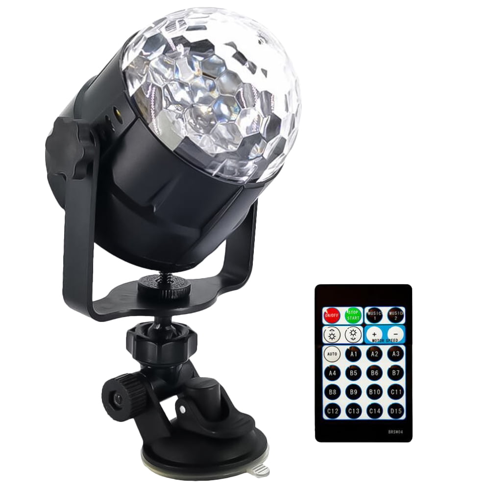 Tineasur Crystal Ball Stage Light Black Plastic for Disco and Bar ...